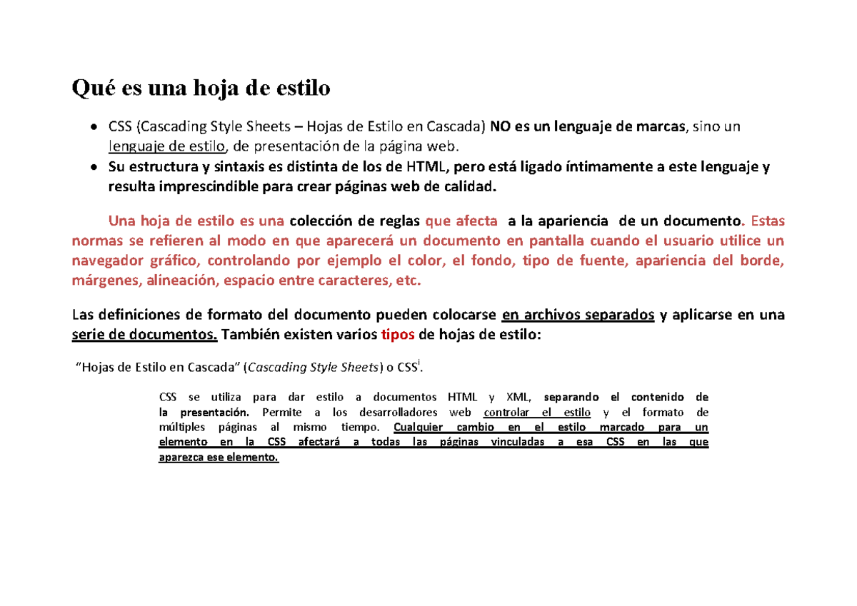 Conceptos Básicos CSS - Qué es una hoja de estilo CSS (Cascading Style ...
