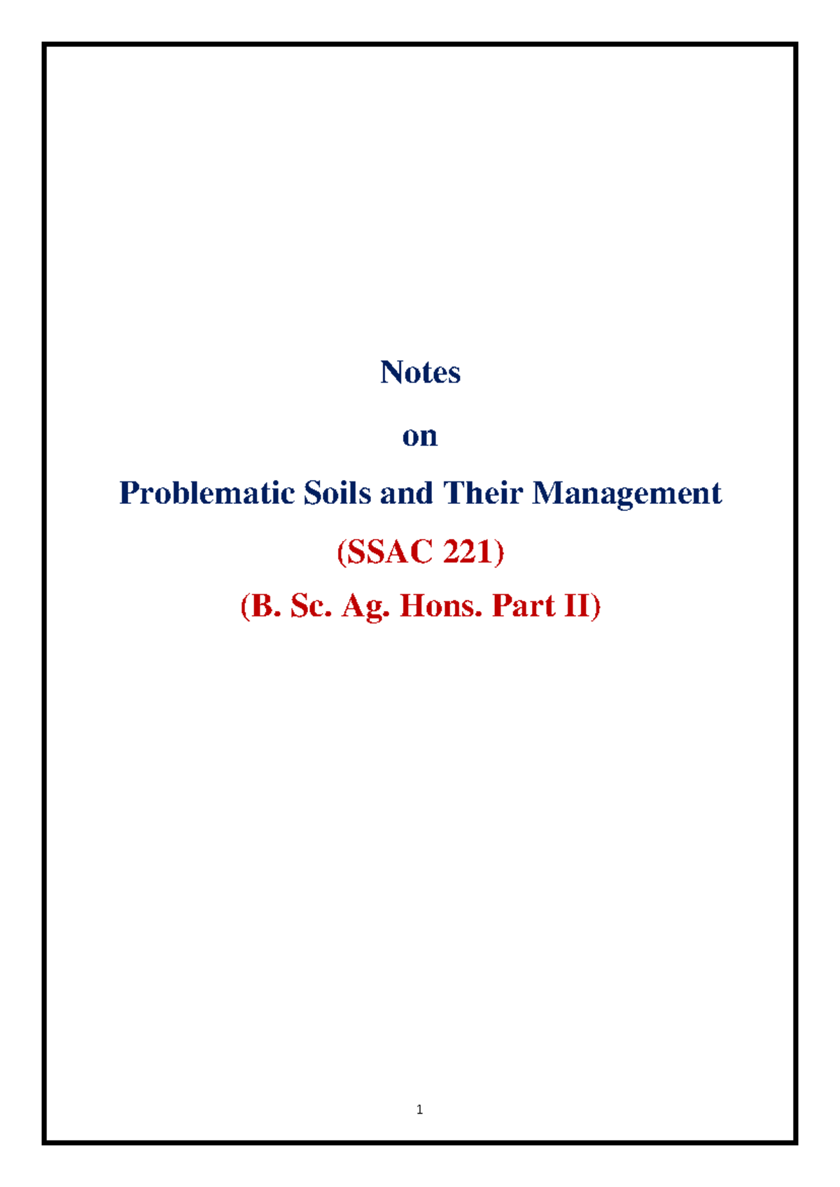 SSAC 221-1 - Problematic soils and their management - Notes on ...