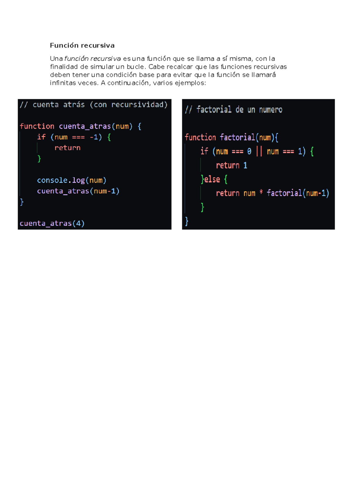 Funcion recursiva - Algoritmos Y Lógica De Programación - Función recursiva Una función ...