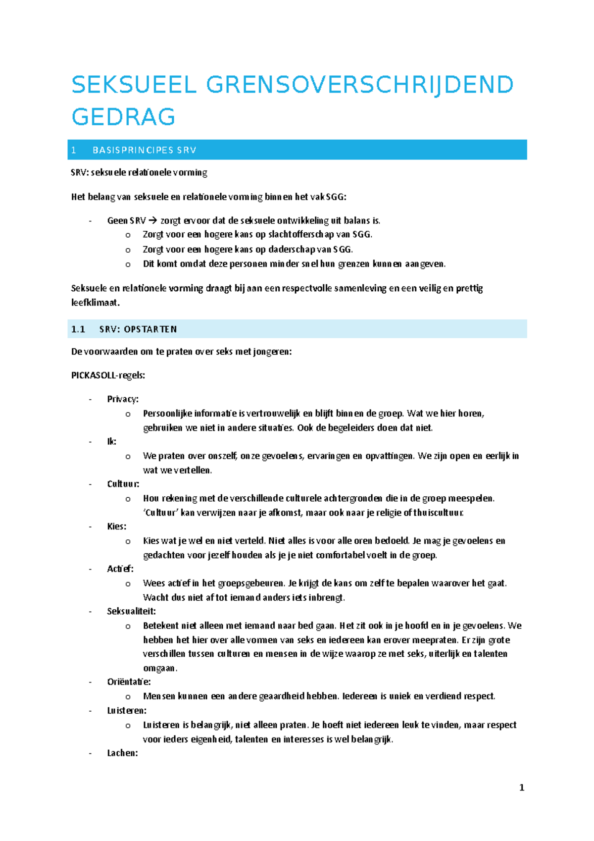 Seksueel grensoverschrijdend gedrag samenvatting - SEKSUEEL GRENSOVERSCHRIJDEND GEDRAG 1 - Studocu