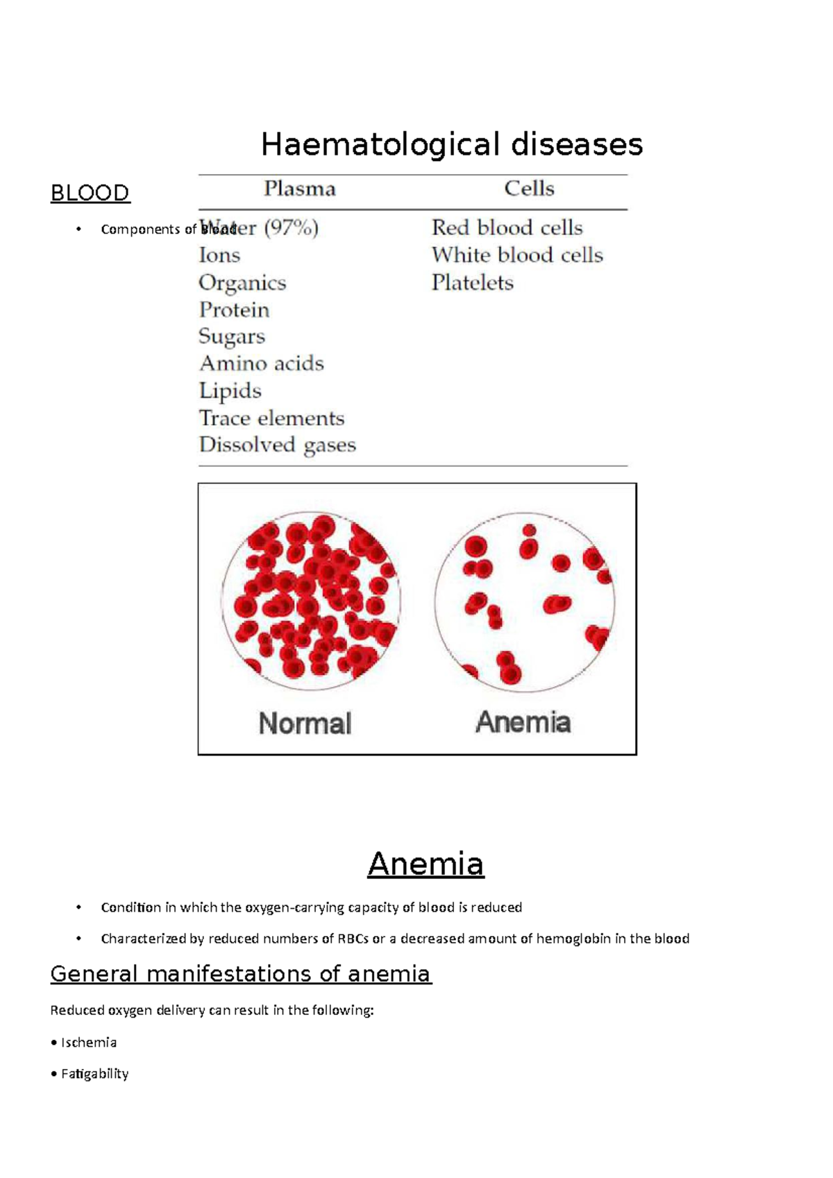 Chapter - 22 Iron deficiency anaemia - Haematological diseases BLOOD ...