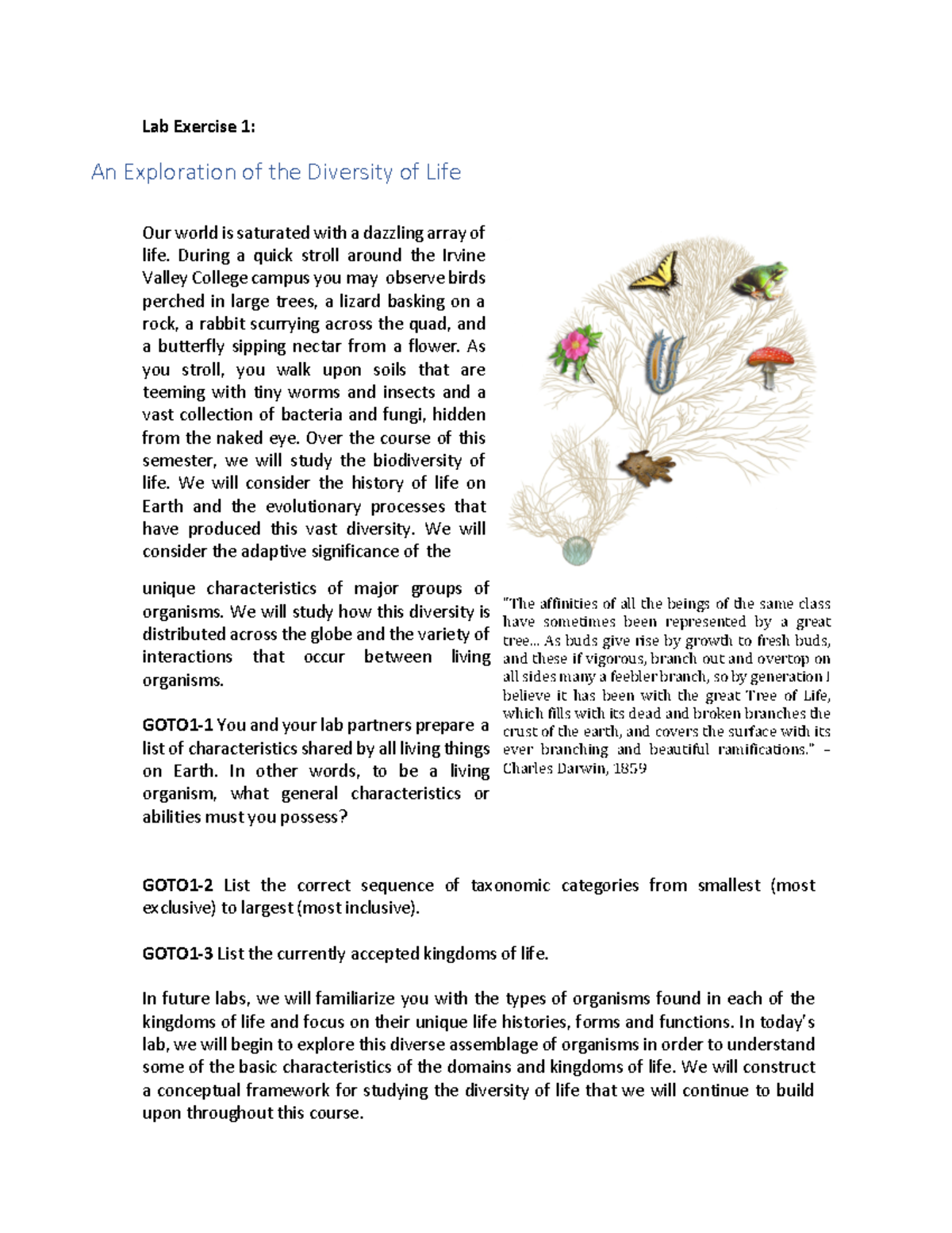 Lab 1 Modified Exercise and Worksheet Sp22 (1) (1) (1) - Lab Exercise 1 ...