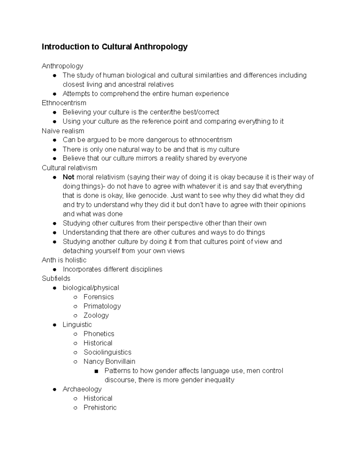 Anth 201 Introduction to Cultural Anthropology - Introduction to ...