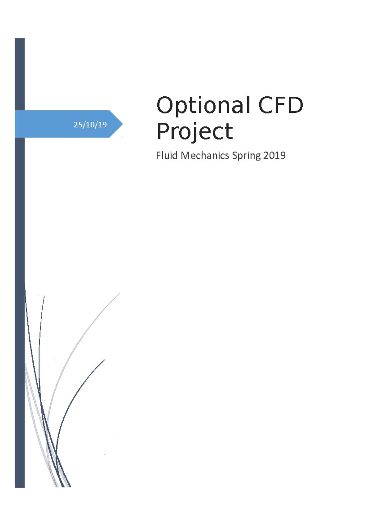 Optional CFD Report 2019 - 25/10/ Optional CFD Project Fluid Mechanics ...