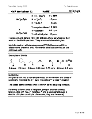CHEM 3A LAB ONE LAB Notebook - CHEM 3AL - Studocu