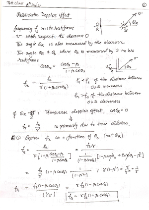 6 Dec - TOR notes - Theory of Relativity - Studocu