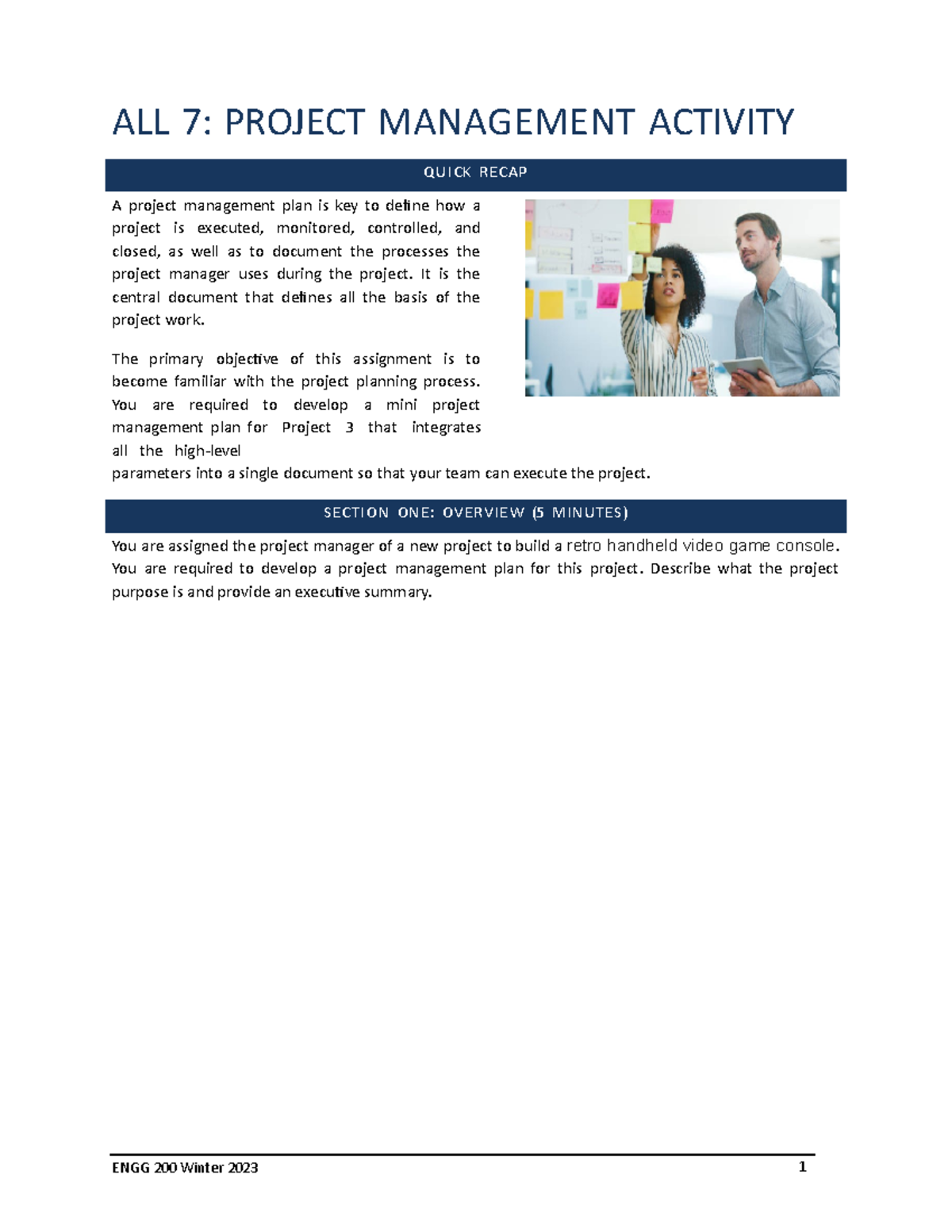 ALL 7 dsuiv - Active Learning worksheet for week 7 - QUICK RECAP ...