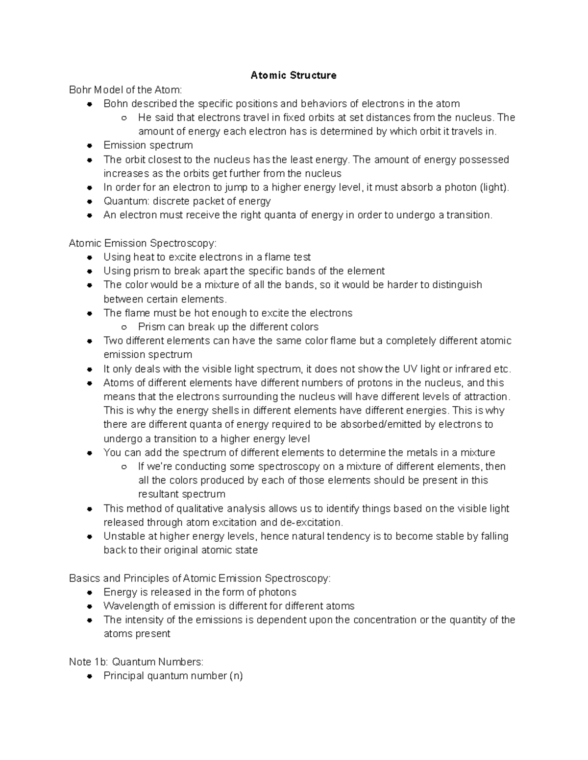 Atomic Structure - Atomic Structure Bohr Model of the Atom: Bohn ...