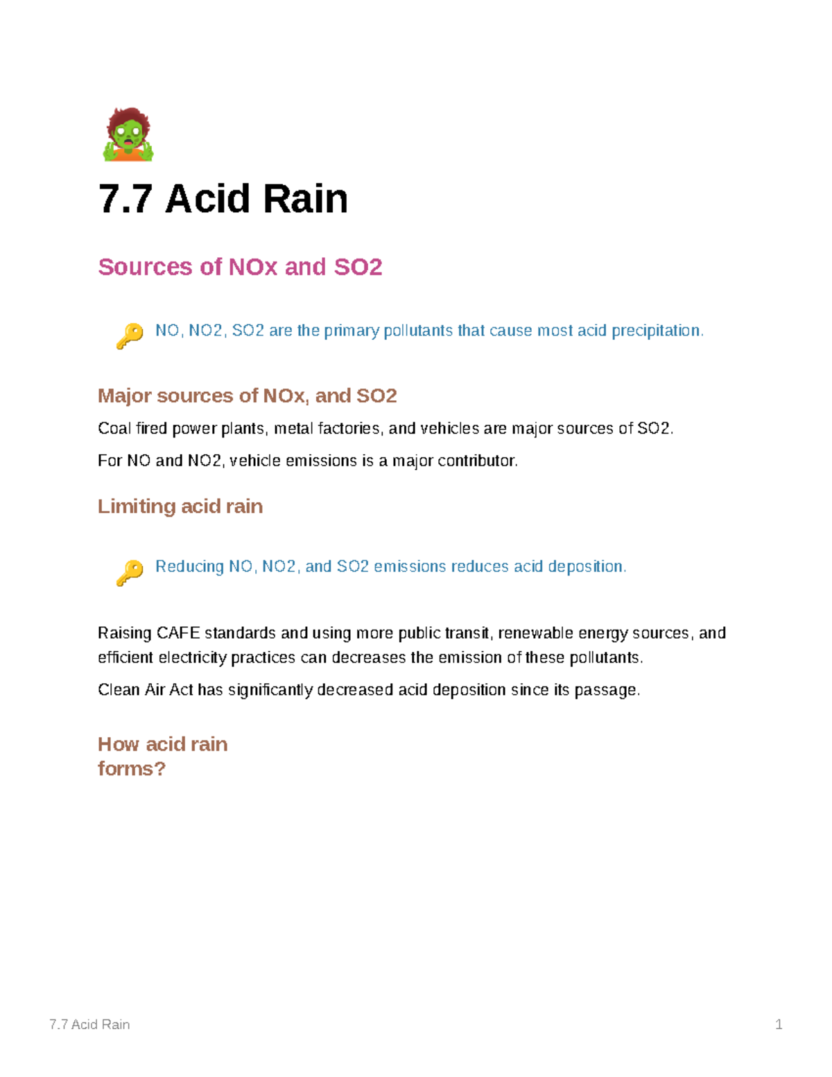 Acid rain - This summary explains the cause and effect of an acid rain ...