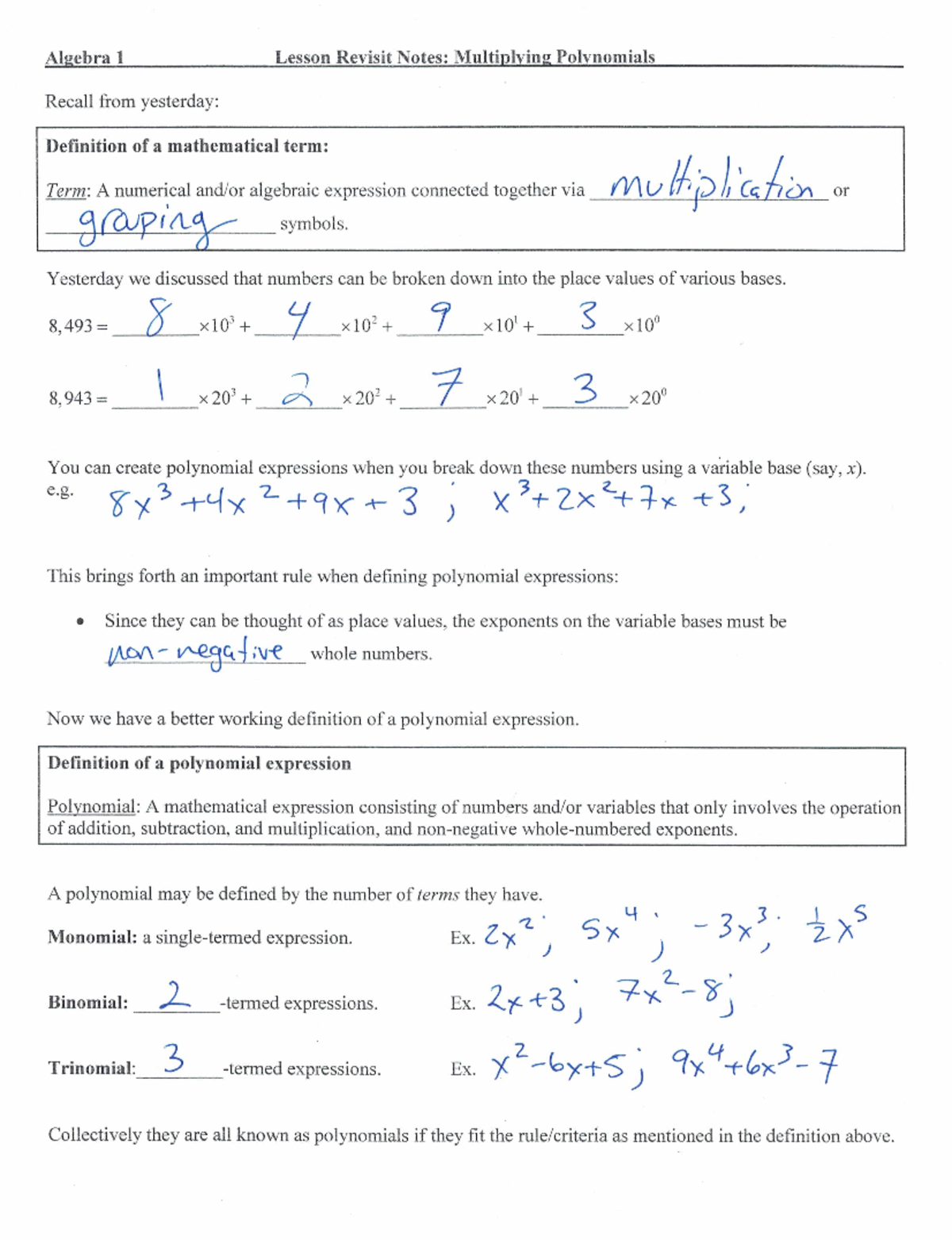Multiplying Polynomials - MAT 121 - Studocu