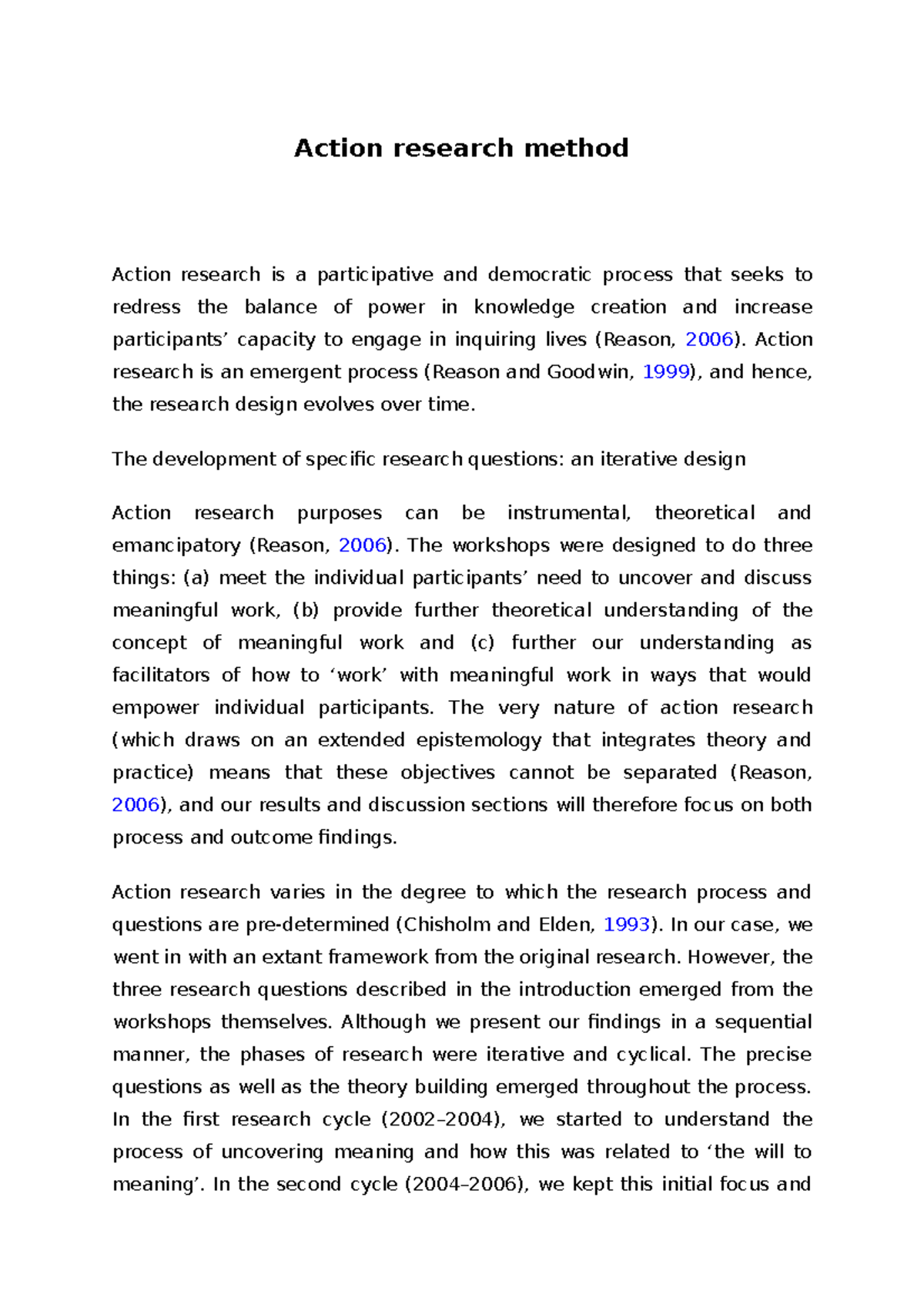 Action research method - Action research method Action research is a ...