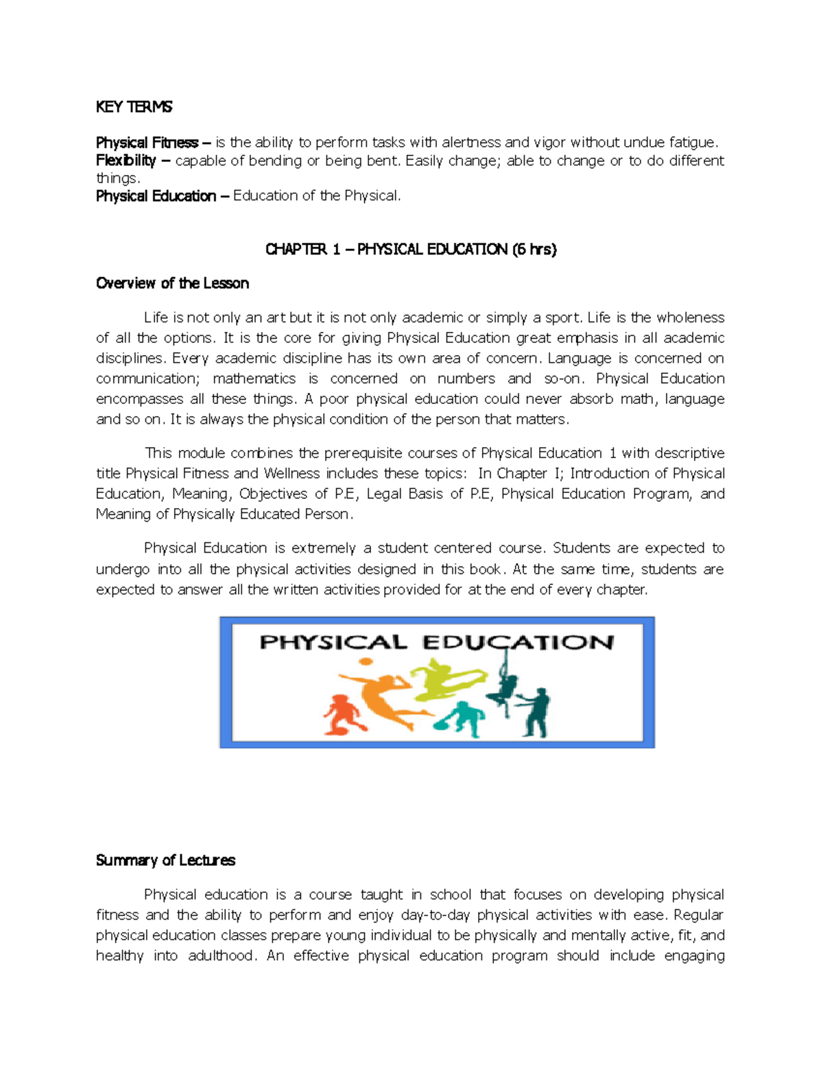 Physical-Fitness - Jnhujj - KEY TERMS Physical Fitness – is the ability ...