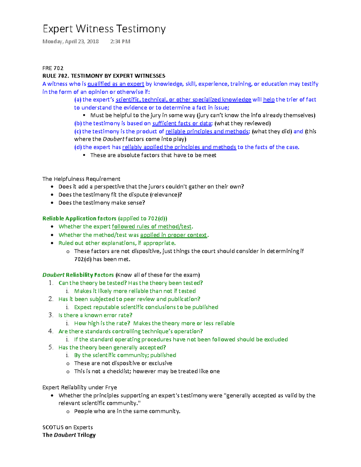 Evidence 39 - Expert Witness Testimony Monday, April 23, 2018 2:34 PM ...