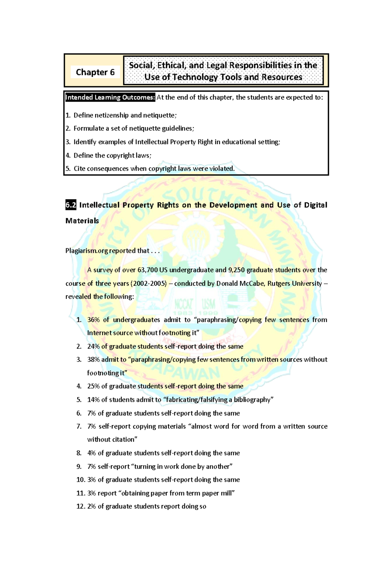 Prof Ed 211 Module Intellectual Property Rights on the Development and Use of Digital Materials ...