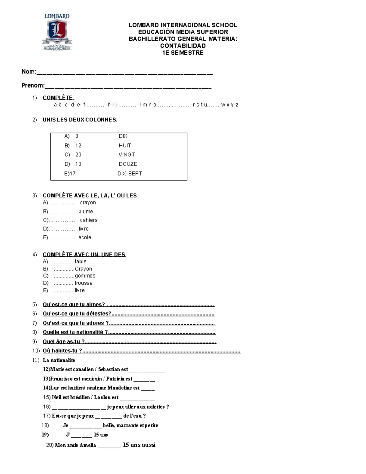 5 Maudeline examen de francais 1o semestre TRIM 1 c2021-22 - LOMBARD ...