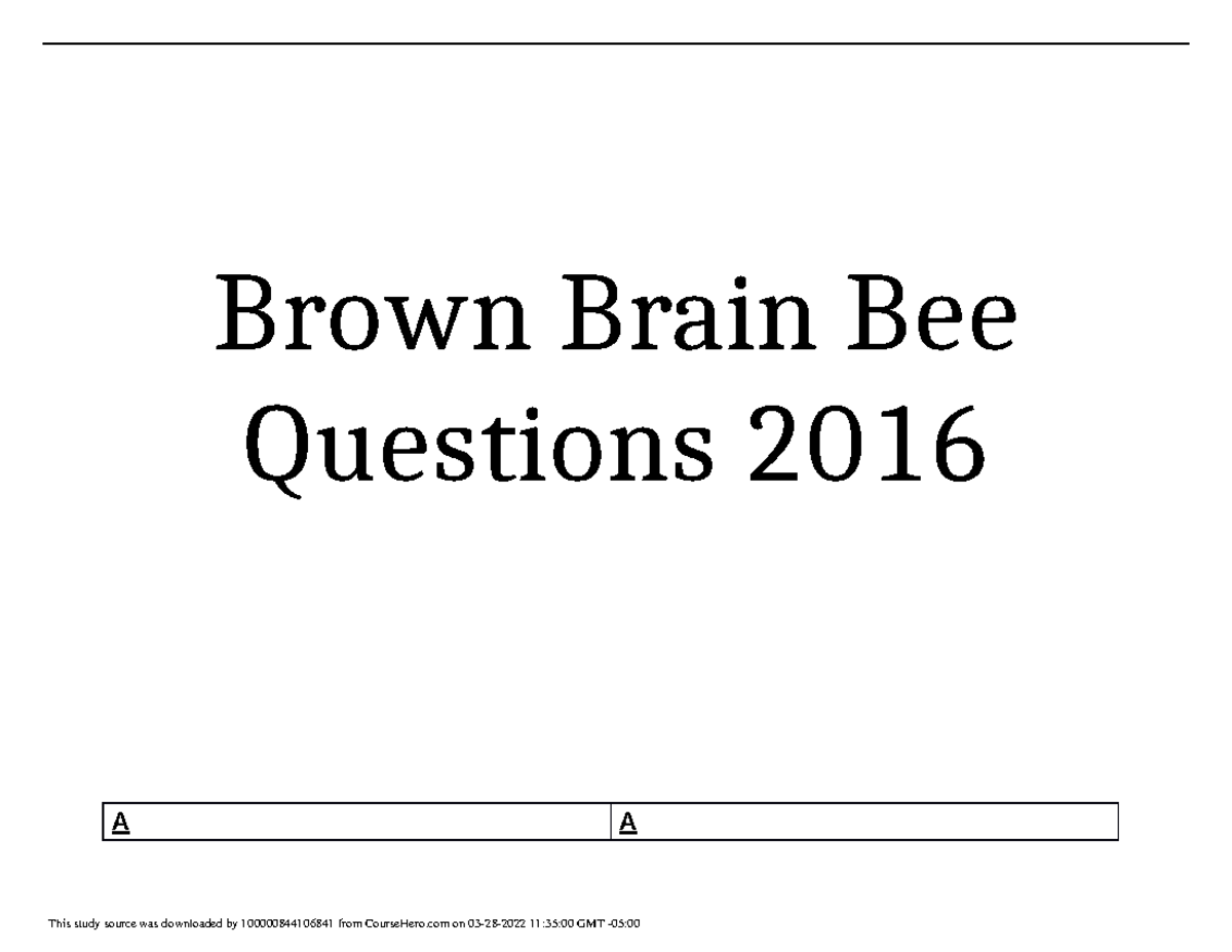 2016 Brain Bee Competition Questions - International Business - AUC ...