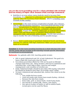 Clinical packet 5 - Clinical Clinical Focus Sheet for all Clinical ...