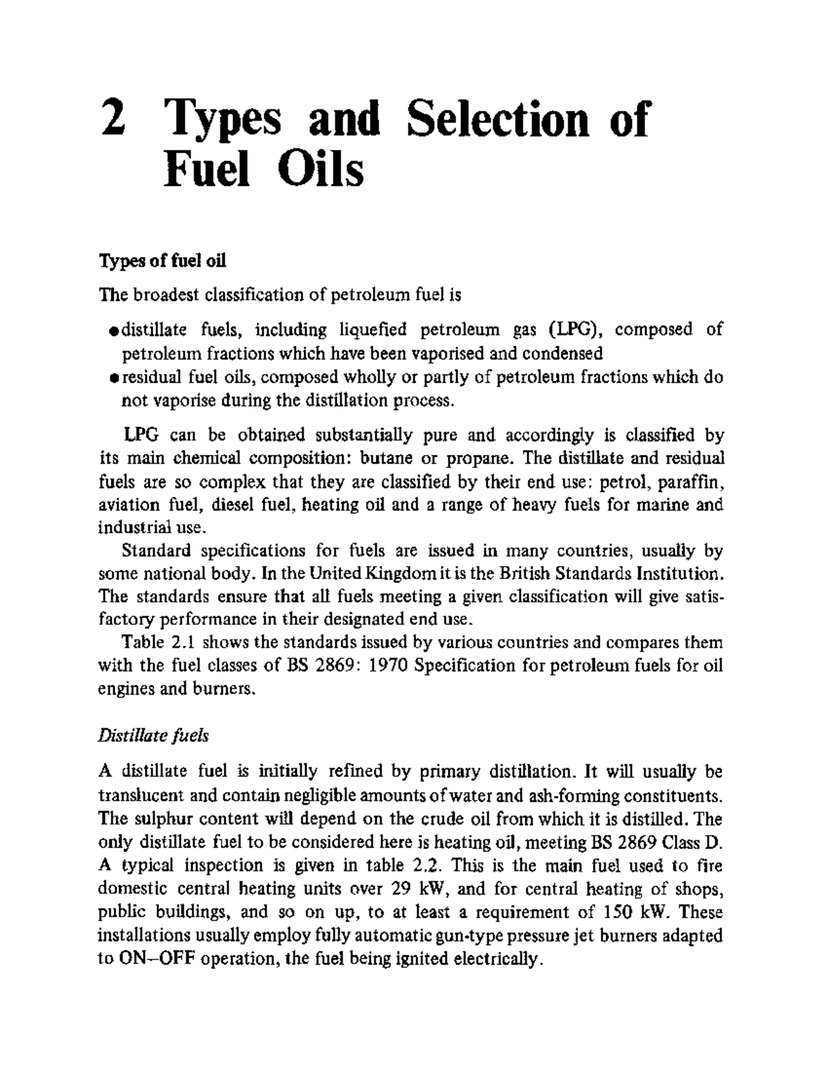Types AND Selection OF FUEL OILS - Safety Engineering - Studocu