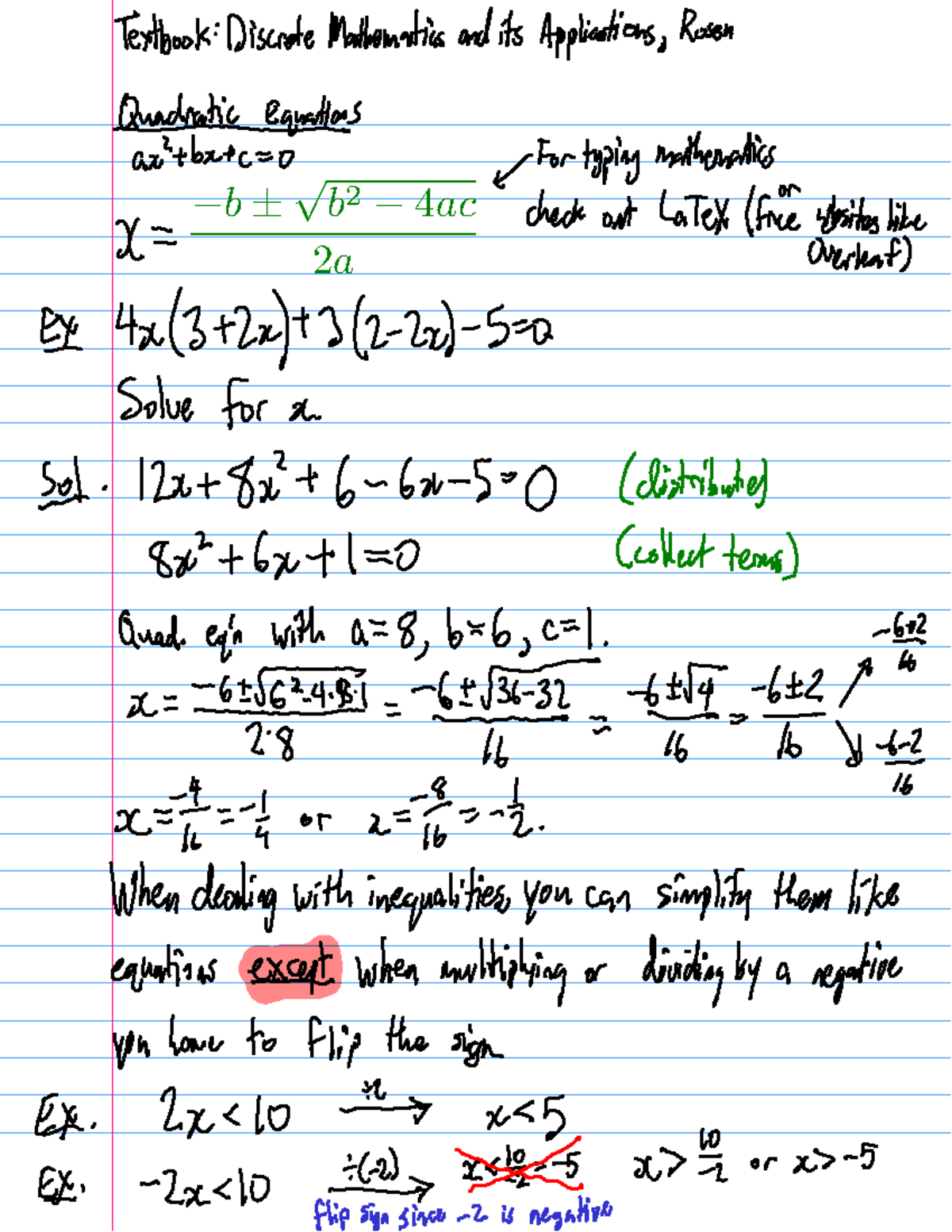 Lecture 3 - COMP-1000 - −b± √ b 2 − 4 ac 2 a - Studocu