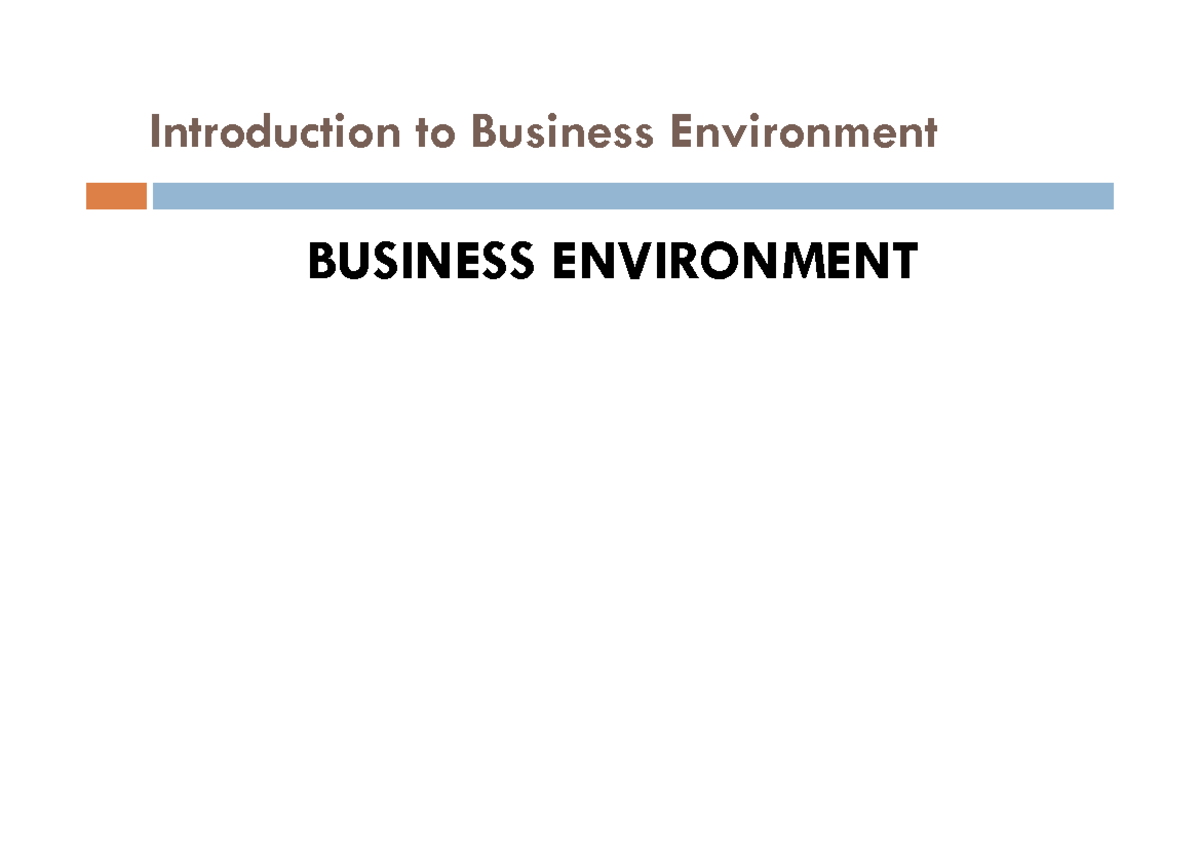 7ec0ef71f739f31e8ca8bef187a806e7 - Introduction to Business Environment ...
