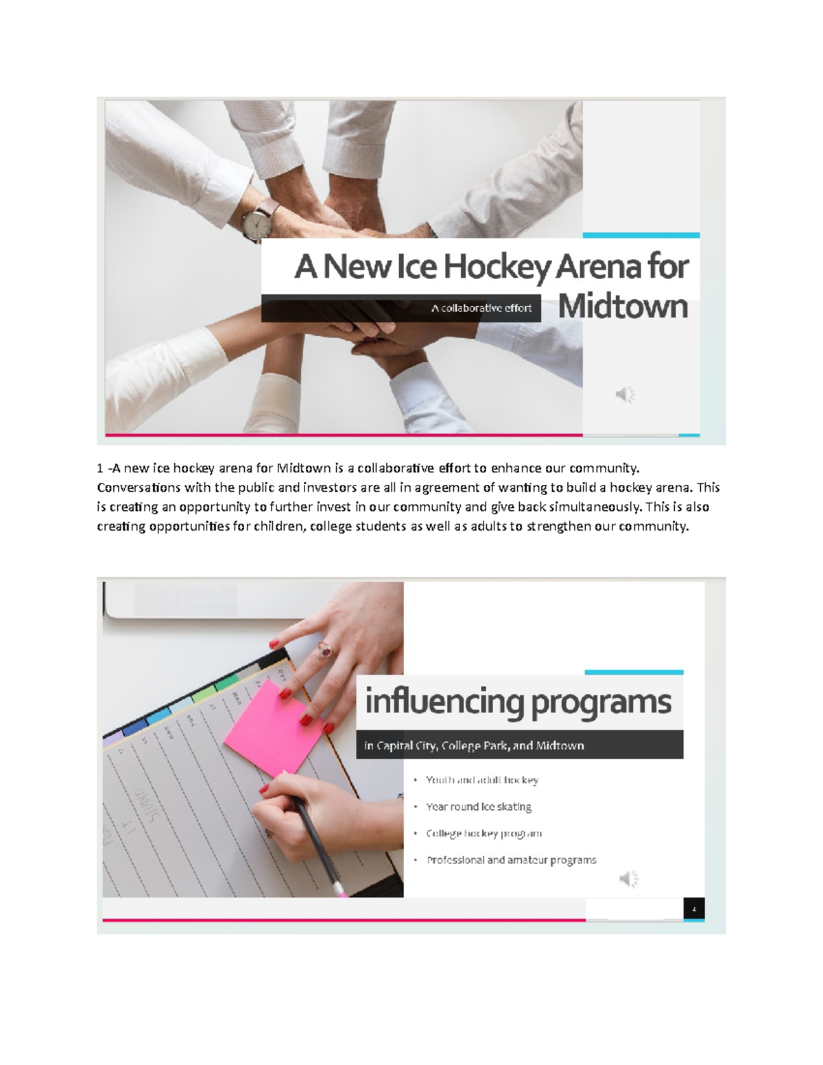 8-2 final presentation - grade A - 1 -A new ice hockey arena for ...