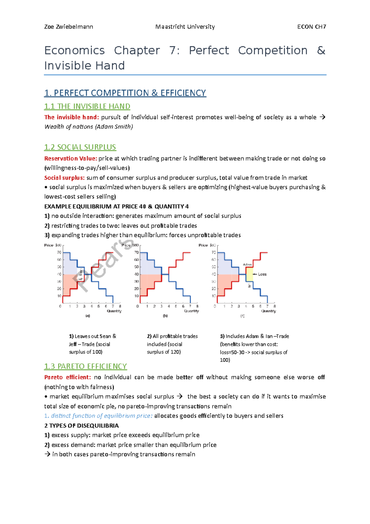 Economics Chapter 7 (incl. info from lecture) - Economics Chapter 7 ...