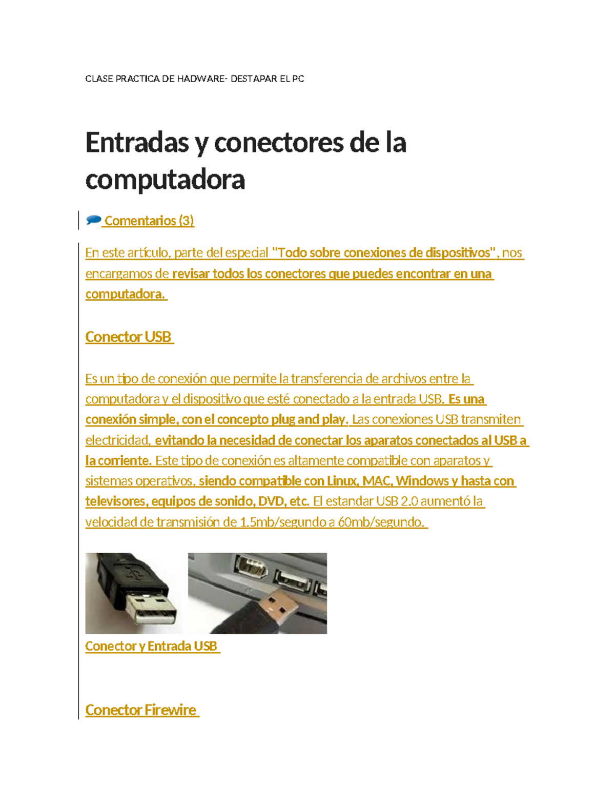 Clase Practica DE Hadware - CLASE PRACTICA DE HADWARE- DESTAPAR EL PC ...