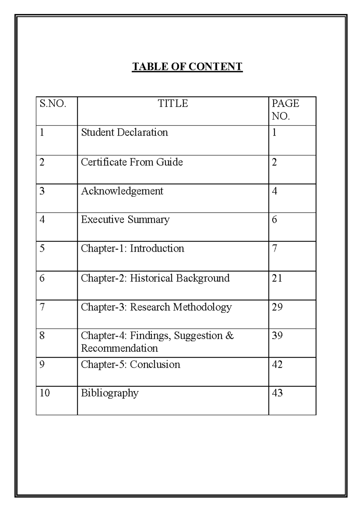 COCA COLA Project FILE - TABLE OF CONTENT S. TITLE PAGE NO. 1 Student ...