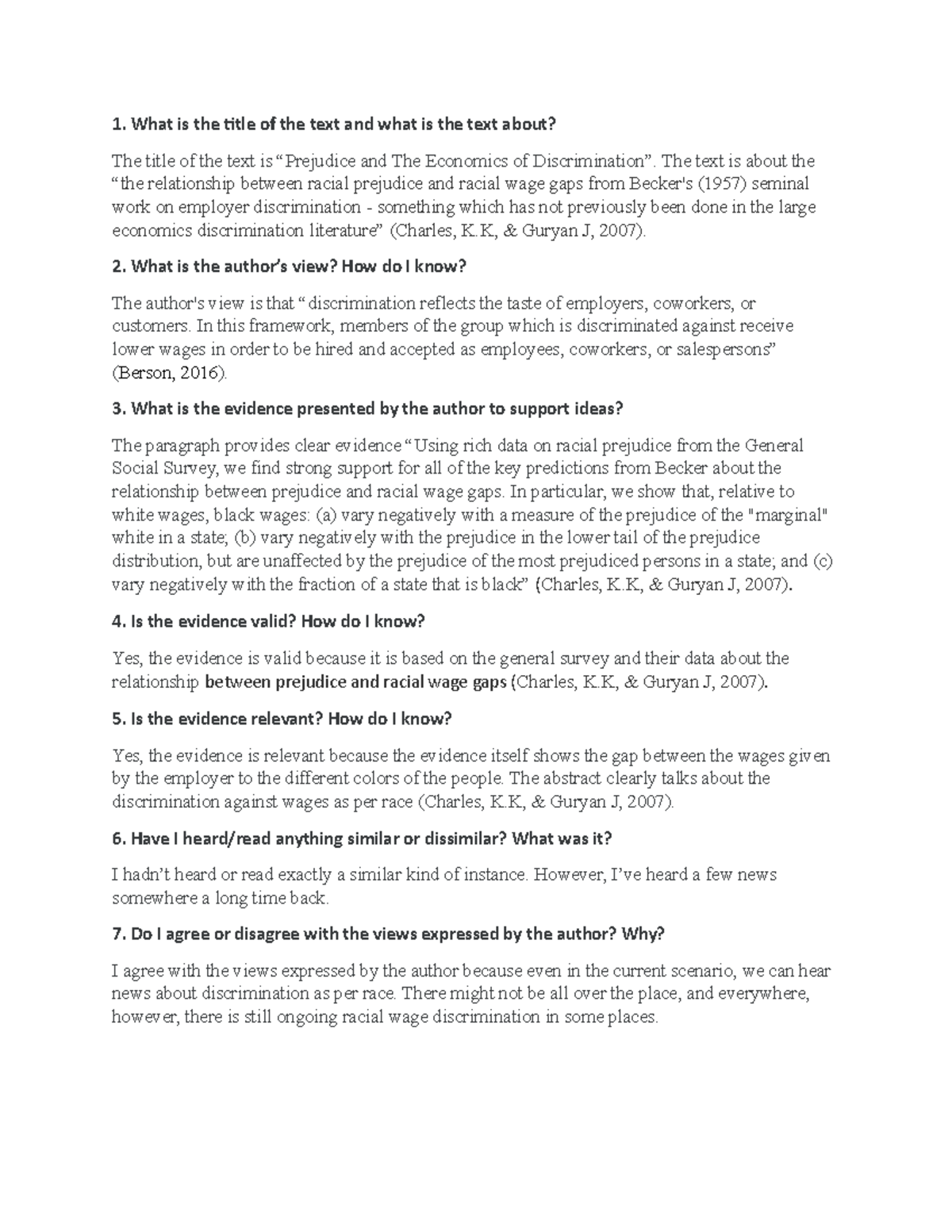 Abstract Answers - What is the title of the text and what is the text ...