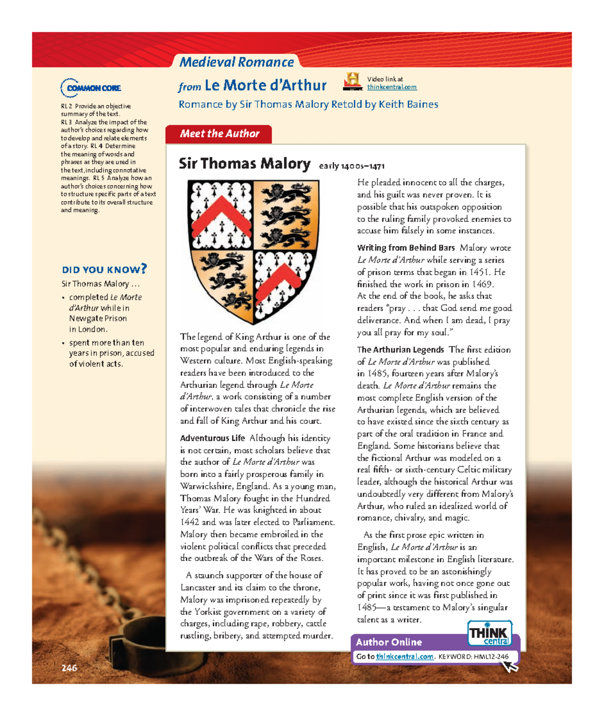 Le Marte d' Arthur - This is for Field Study 1 - Medieval Romance from ...