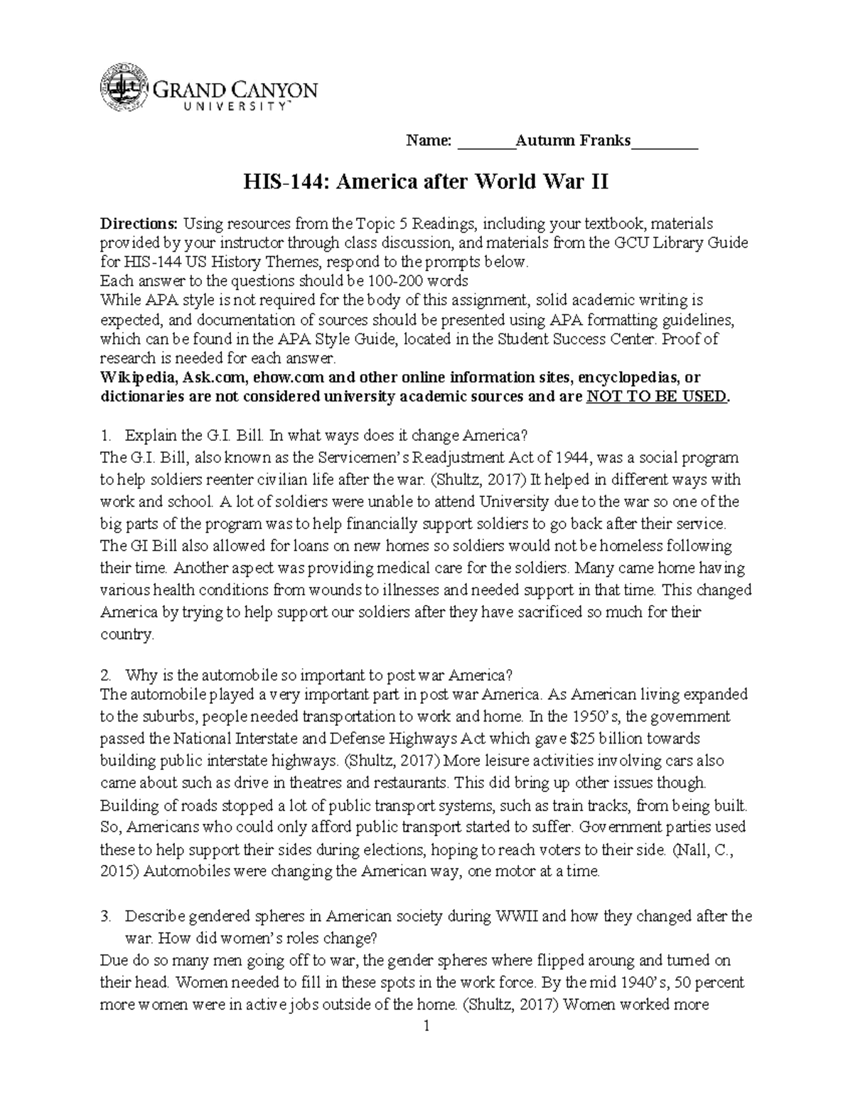 HIS-144-RS-America after WWII Worksheet - Name: Autumn Franks_ HIS-144 ...