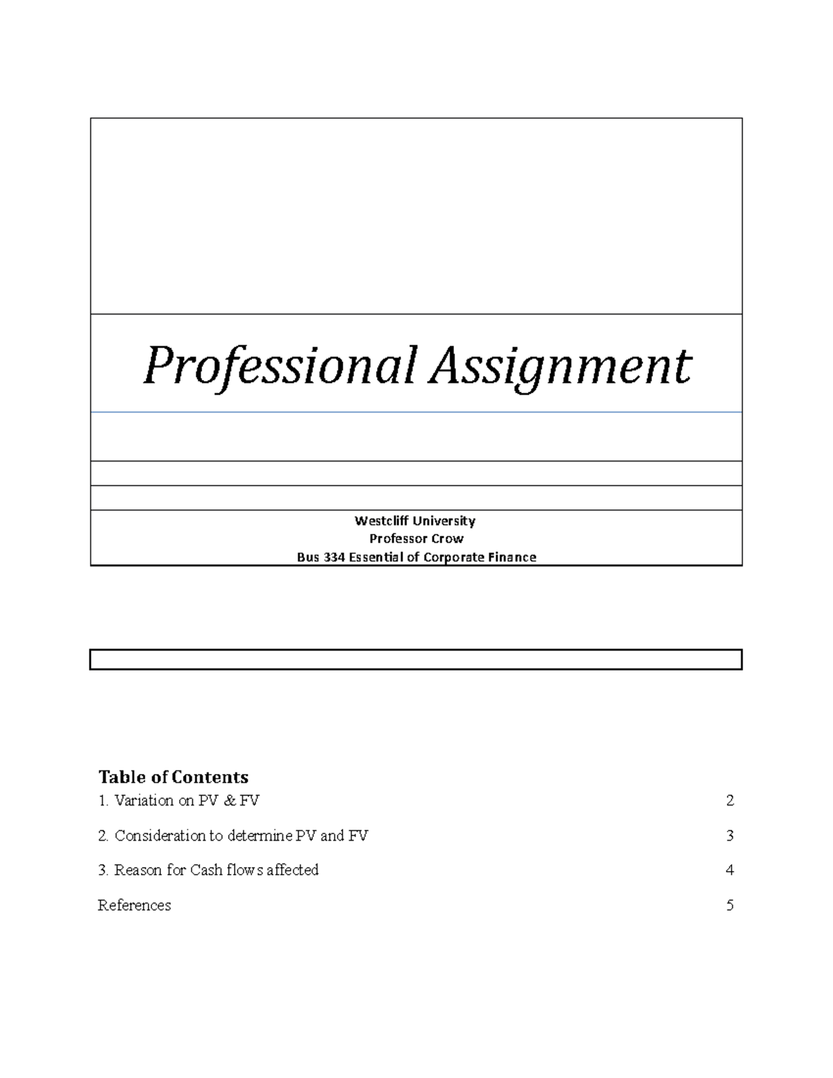 Pa 1 crow - Pa 1 - Professional Assignment Westcliff University ...