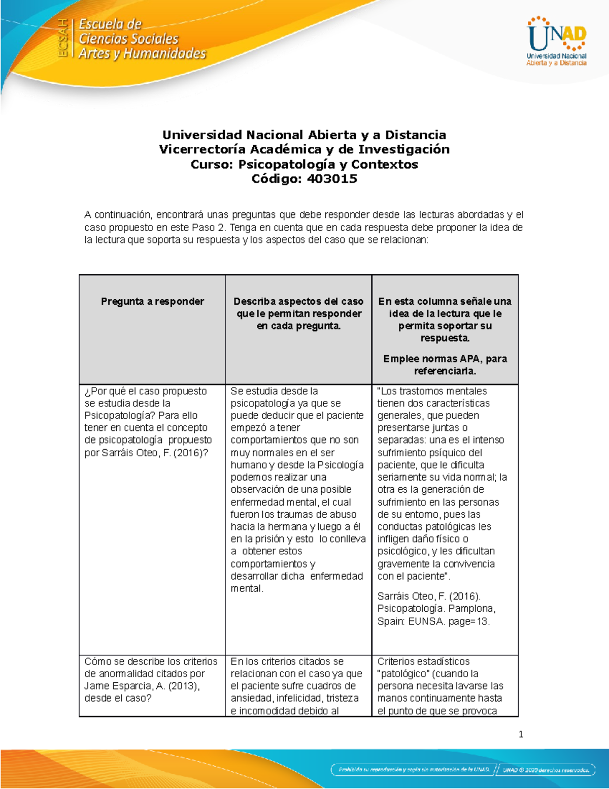 Anexo 1 - Matriz Estudio de Caso -Paso 2 - psicología - UNAD - Studocu