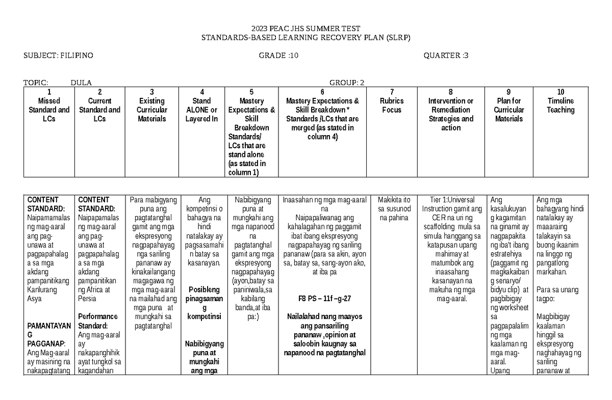 Local media 8040766690378136165 - 2023 PEAC JHS SUMMER TEST STANDARDS ...