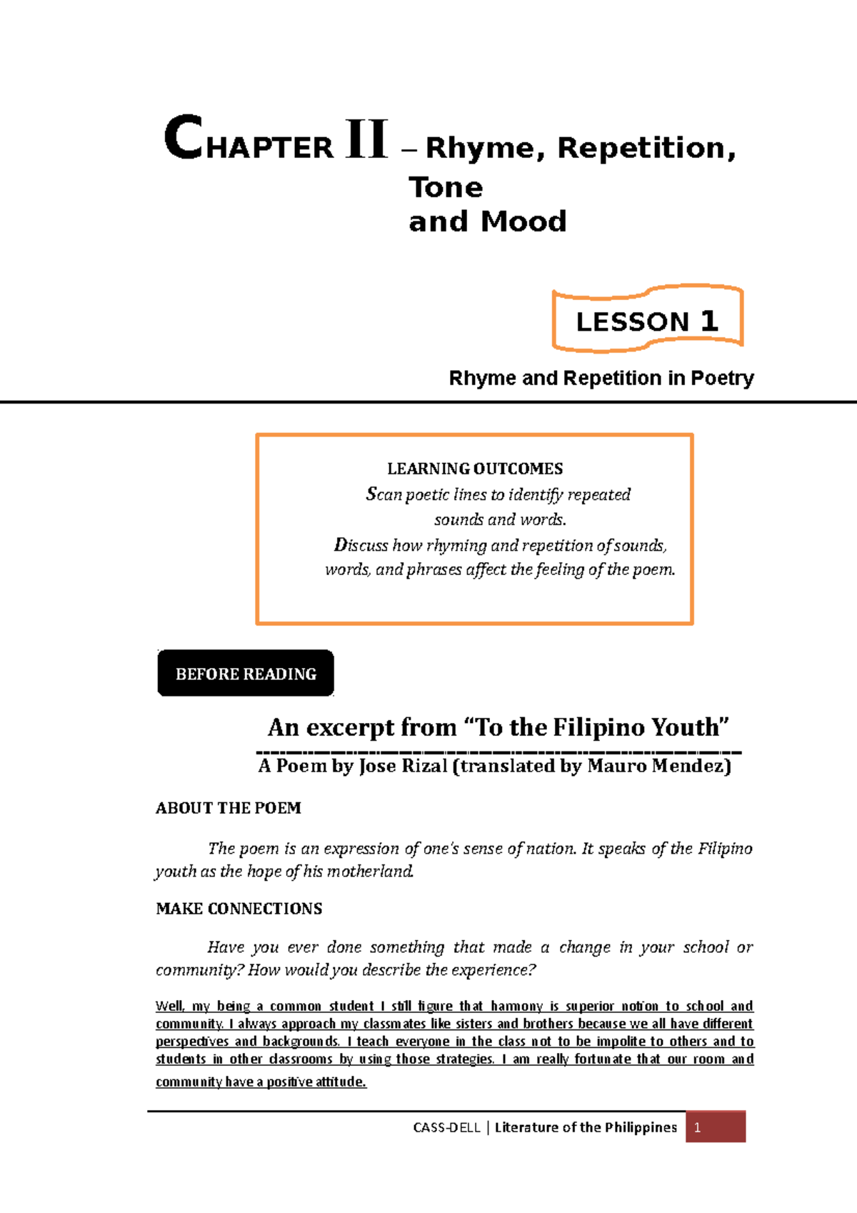 2 Chapter-5 Lesson-1 Rhyme-AND- Rhythm-IN- Poetry - CHAPTER II – Rhyme ...