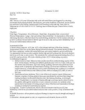 SOAP Note Falls - Soap notes - S.O.A. Note Template CASE ID# Falls ...