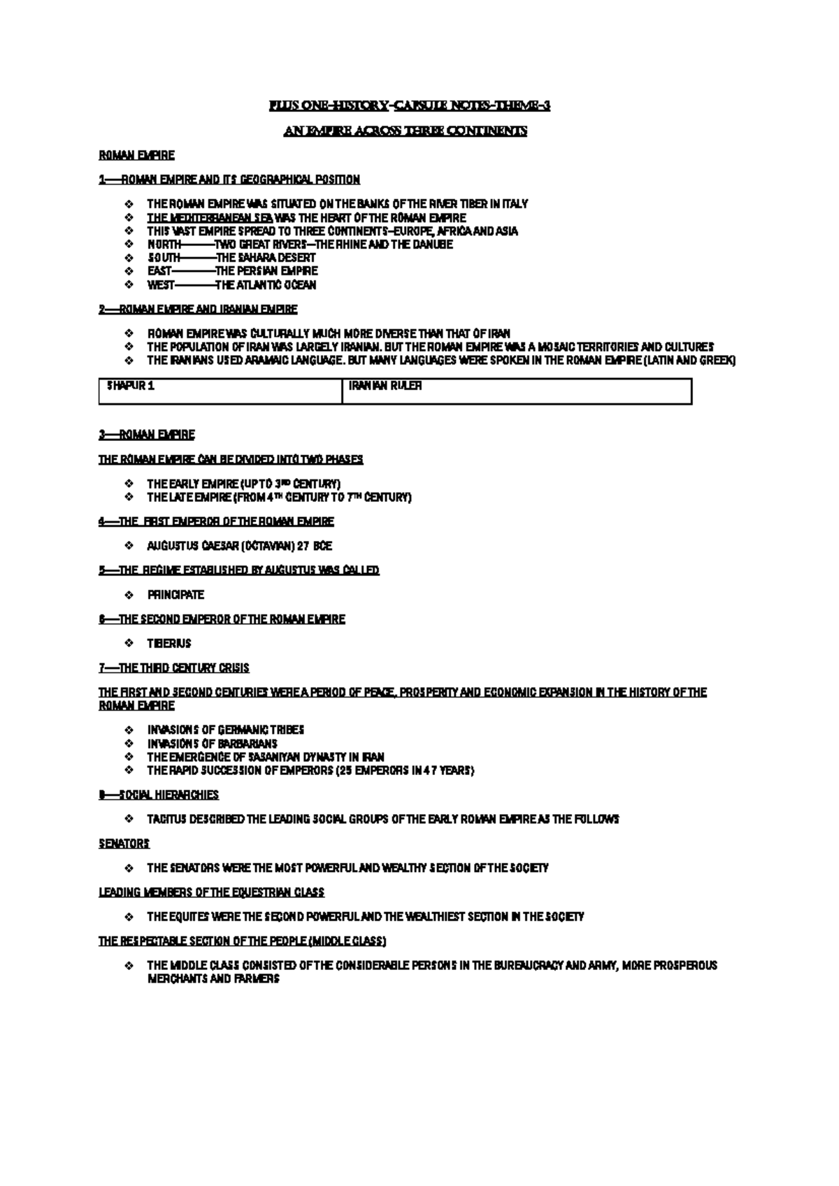 Capsule Notes History - PLUS ONE-HISTORY-CAPSULE NOTES-THEME- 3 AN ...