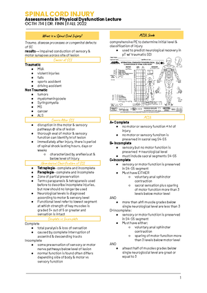 TBI - Physical Dysfunction Related to Traumatic Brain Injury - Assessments in Physical ...