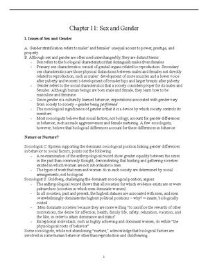 Gender, Status, and Power - Gender, Status, and Power Chapter Outline ...