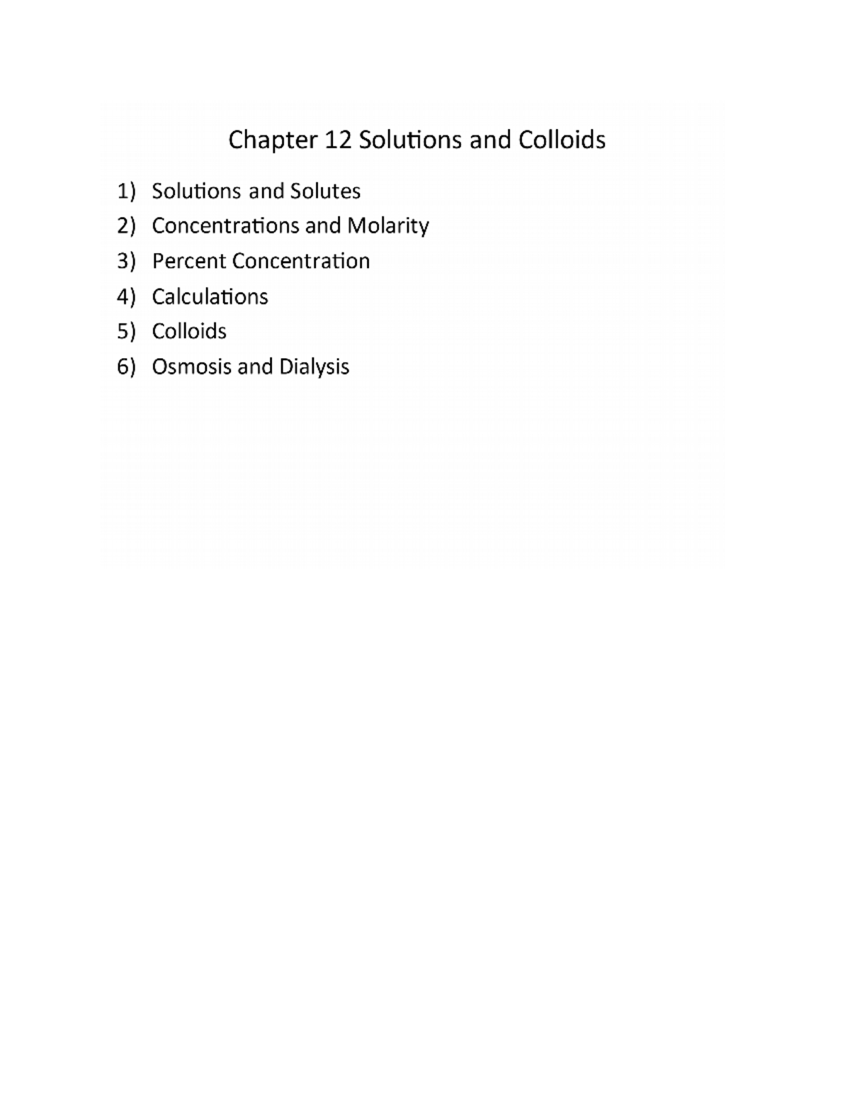 Ch.12-Chapter 12 Solutions and Colloids - CHM 1020C - Studocu
