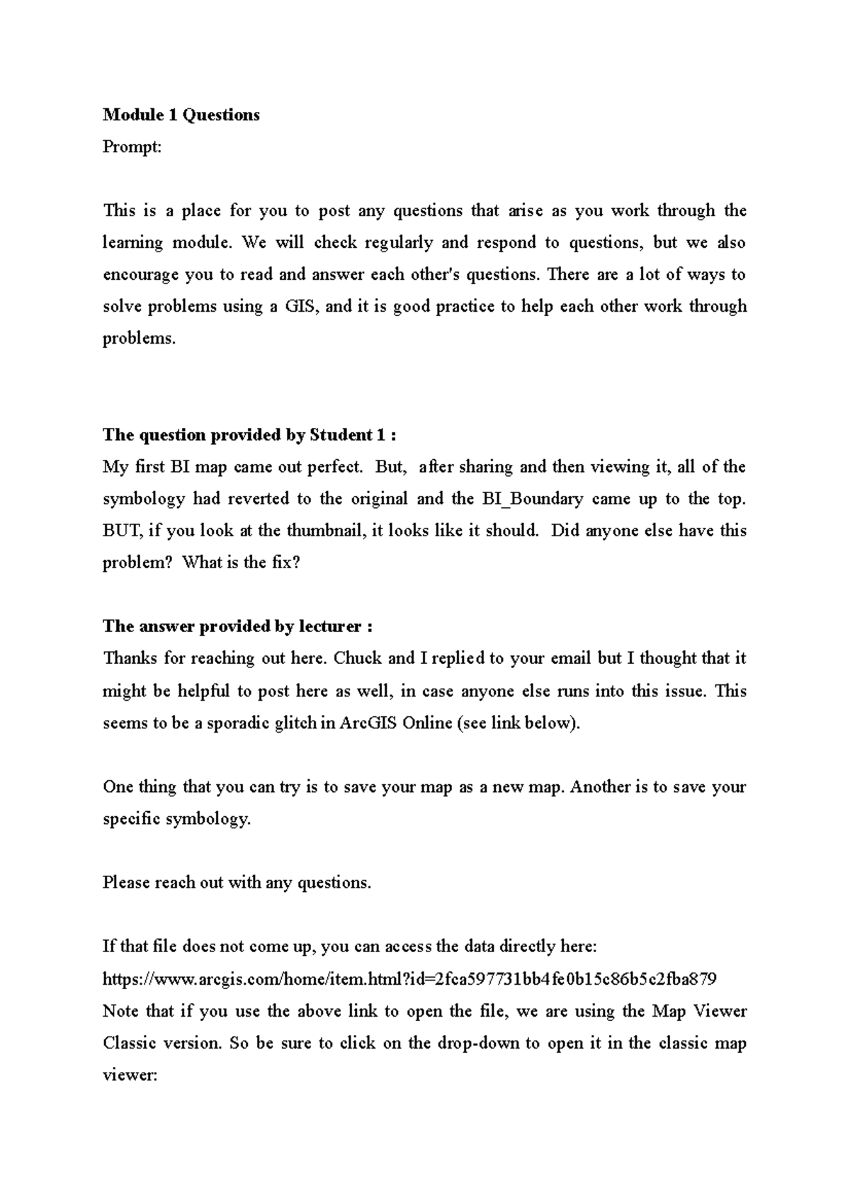 Module 2 Questions Web Based Mapping Module 1 Questions Prompt This Is A Place For You To