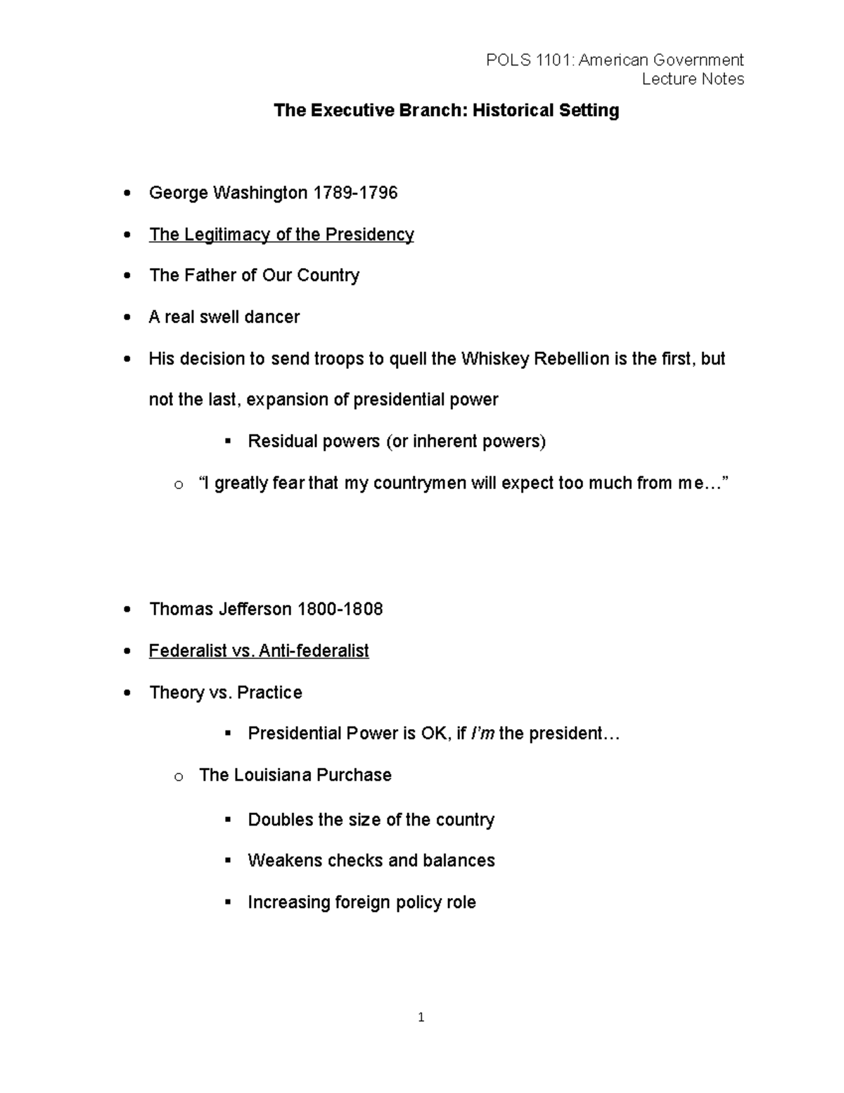 2021-POLS-1101-American-Government-Lecture-Notes-Hitorical Settings ...