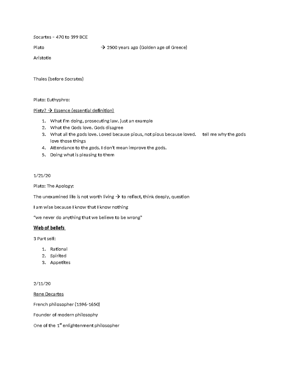 Phil Notes - Socrates, Plato, and Aristotle - Socartes – 470 to 399 BCE ...