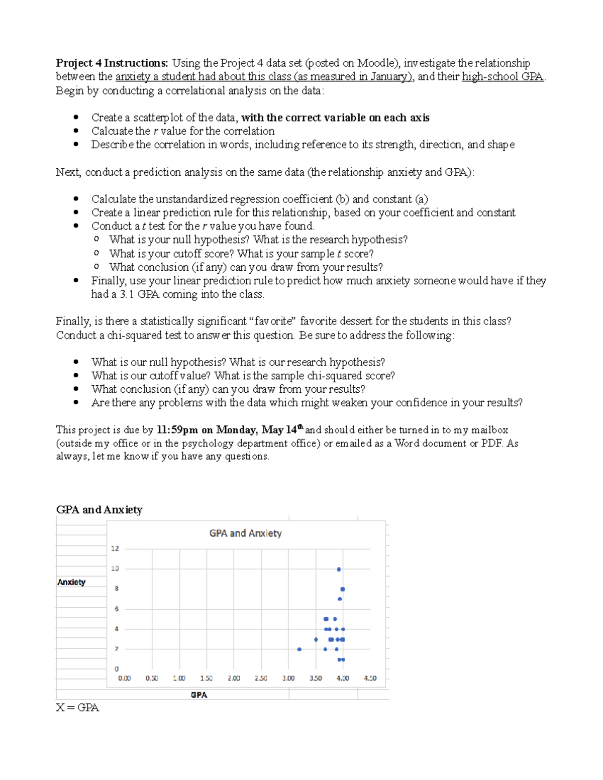Synthesis Project 4 Instructions - Project 4 Instructions: Using the Project 4 data set (posted ...