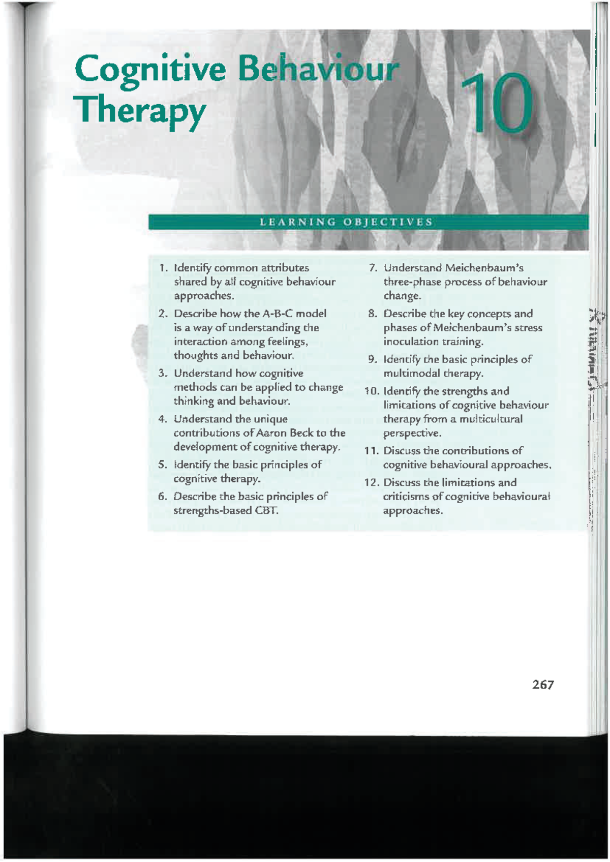 Corey CH10 Cognitive Behaviour Therapy - PSYCH 342 - Studocu