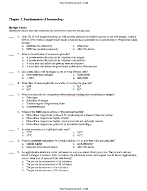 Ch08 - Blood bank test - T E S T B A N K S E L L E R. C O M Chapter 8 ...