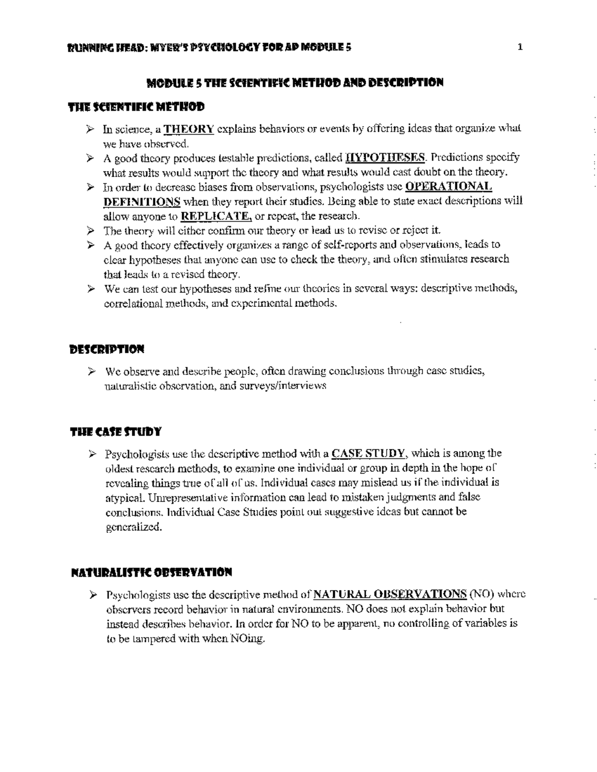 Module 5 - CHEAT SHEET - PSY 150 - Studocu