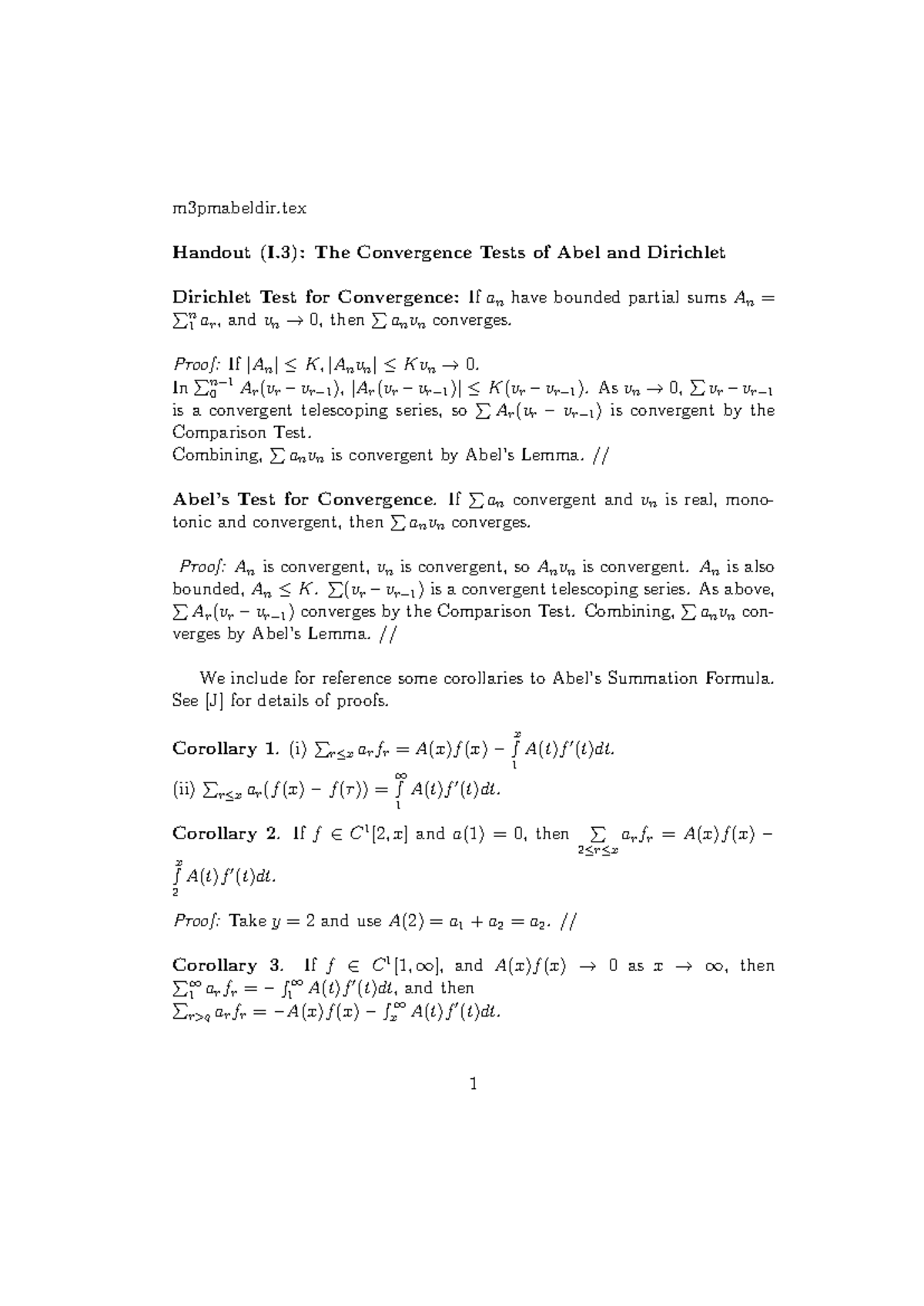 M3pm16abeldir - Assignment Mathematics HandoutAssignment Mathematics ...