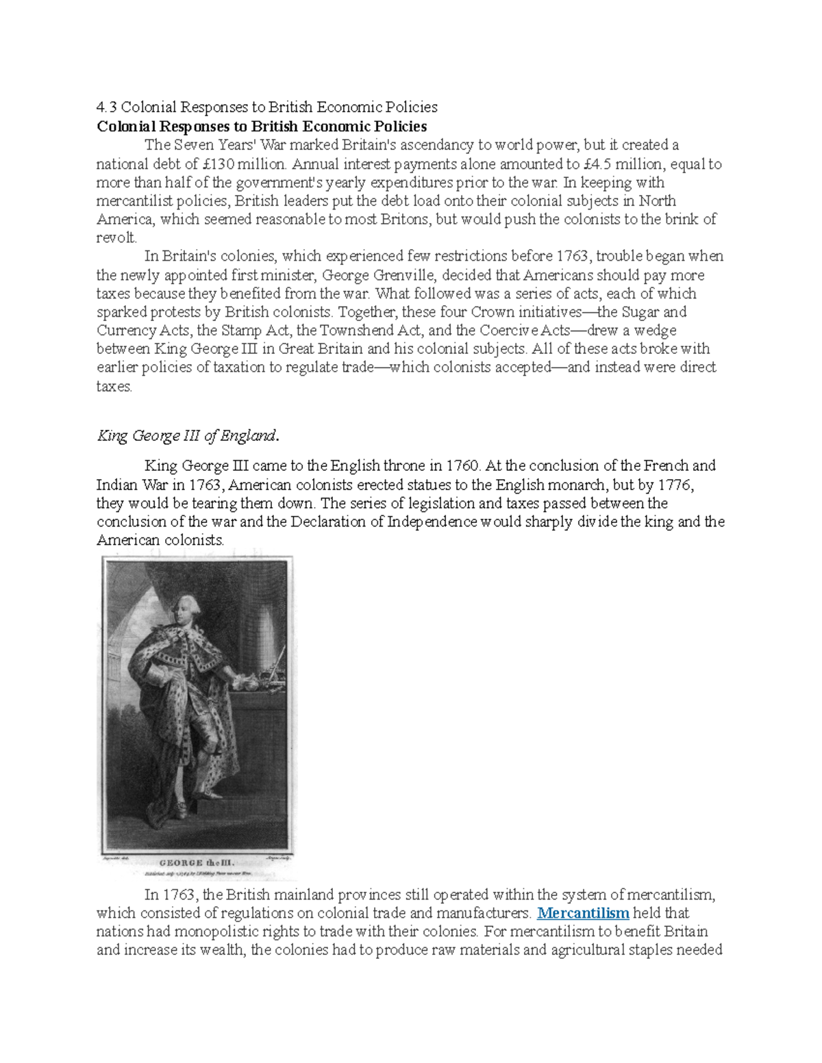 4 - it is from online courses - 4 Colonial Responses to British ...