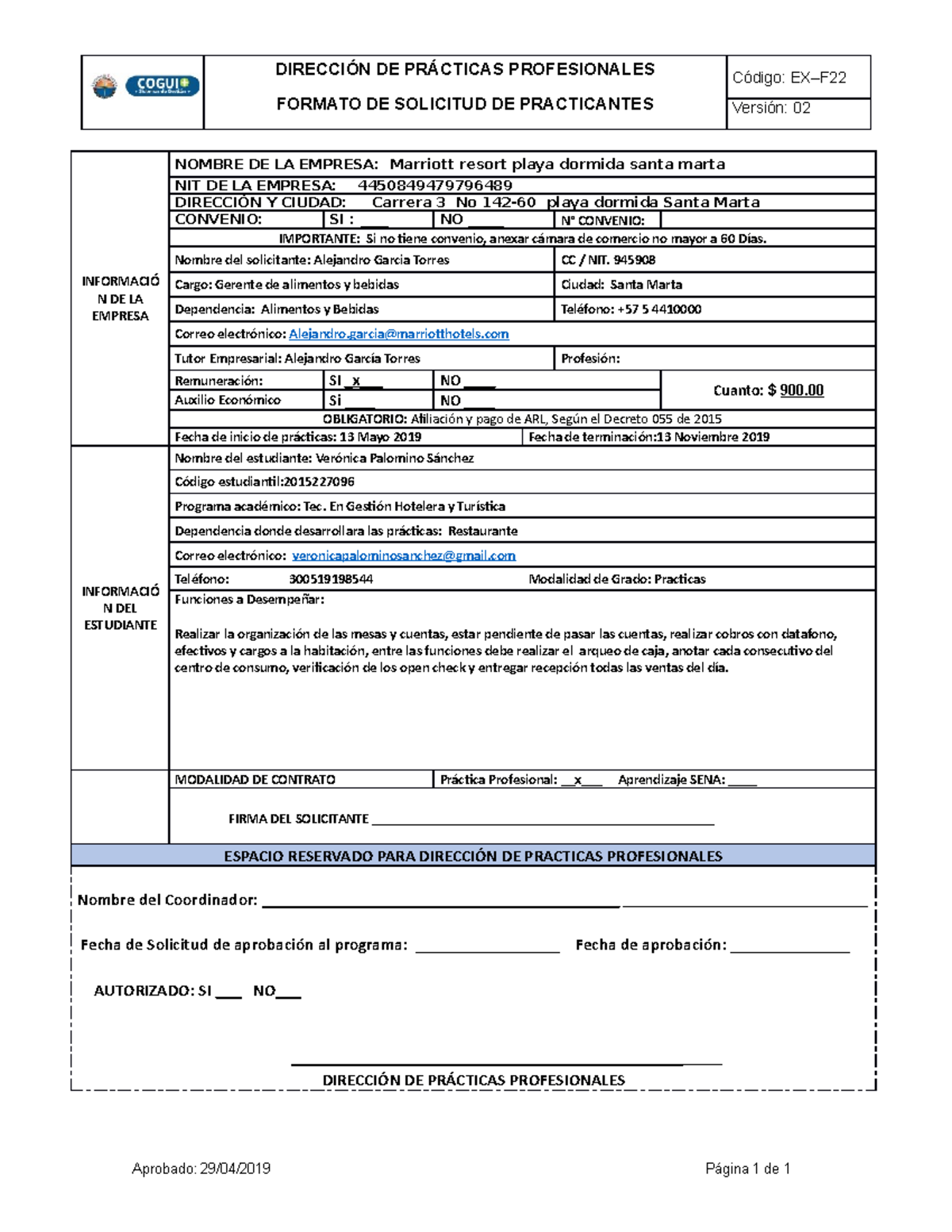 Examen 18 Octubre 2014, respuestas - DE PROFESIONALES FORMATO DE ...